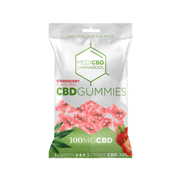 Buy MediCBD Strawberry CBD Gummy Bears 300mg | CBD & Cannabis Wholesale Supplier UK – Blazed ...