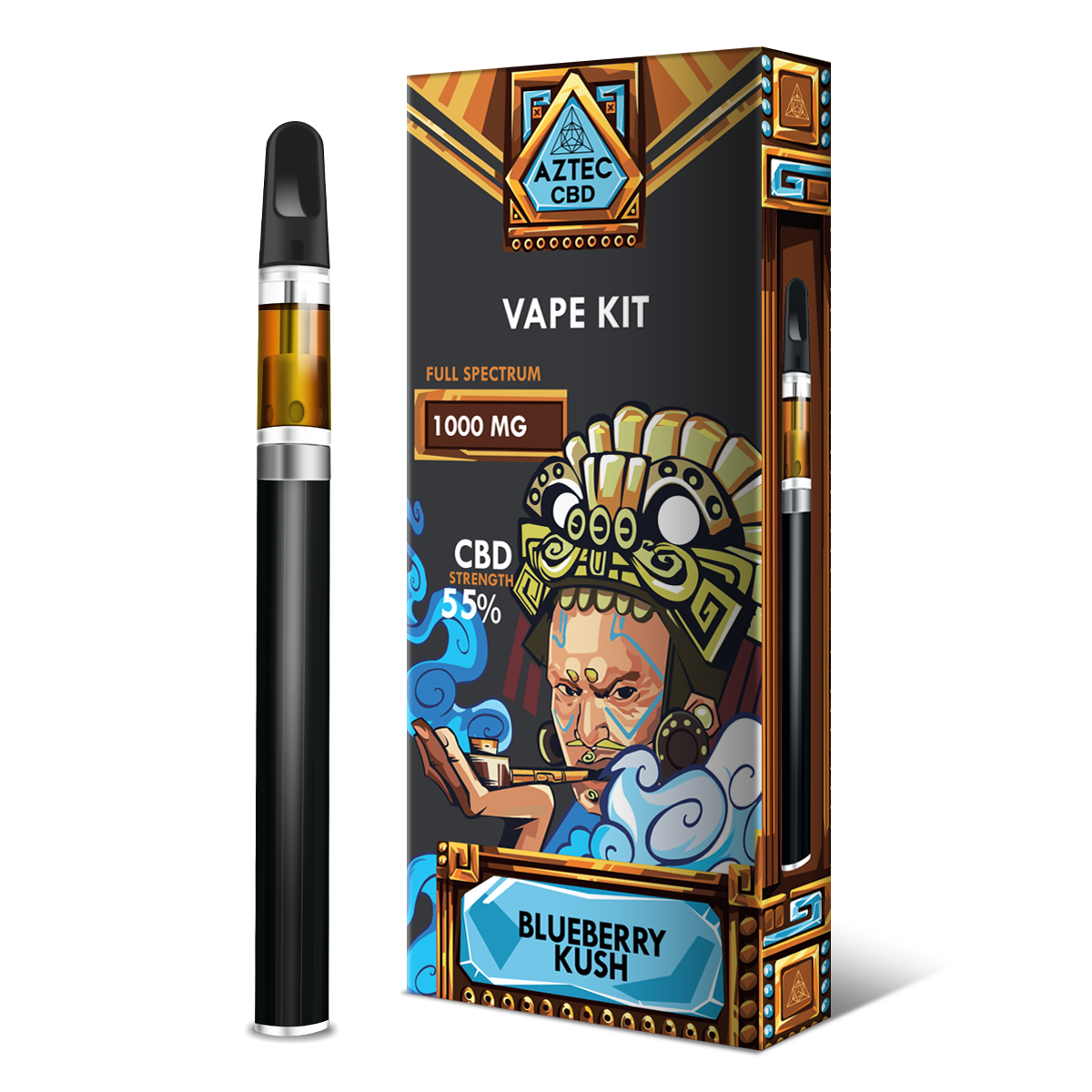 Aztec 55% CBD Vaping Kit - Blueberry Kush – Blazed Wholesale