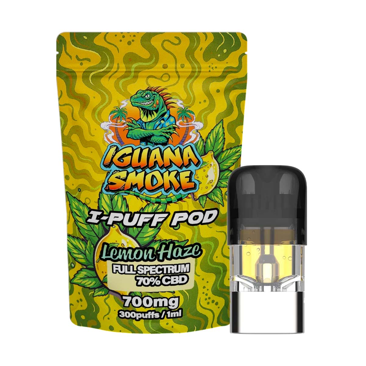 Iguana Smoke I-Puff Replacement Pod: Lemon Haze - 700mg (Single Piece ...