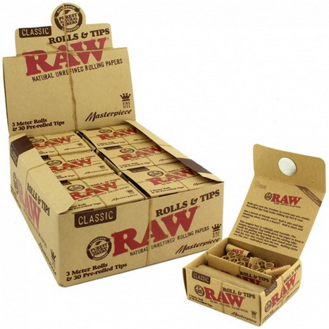 Buy RAW Masterpiece 3m Rolls & 30 Pre-Rolled Tips | CBD & Cannabis ...