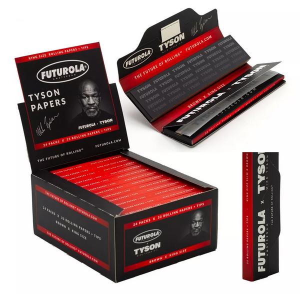 Buy Tyson 2.0 x Futurola - King Size Rolling Papers + Tips (Full Box ...