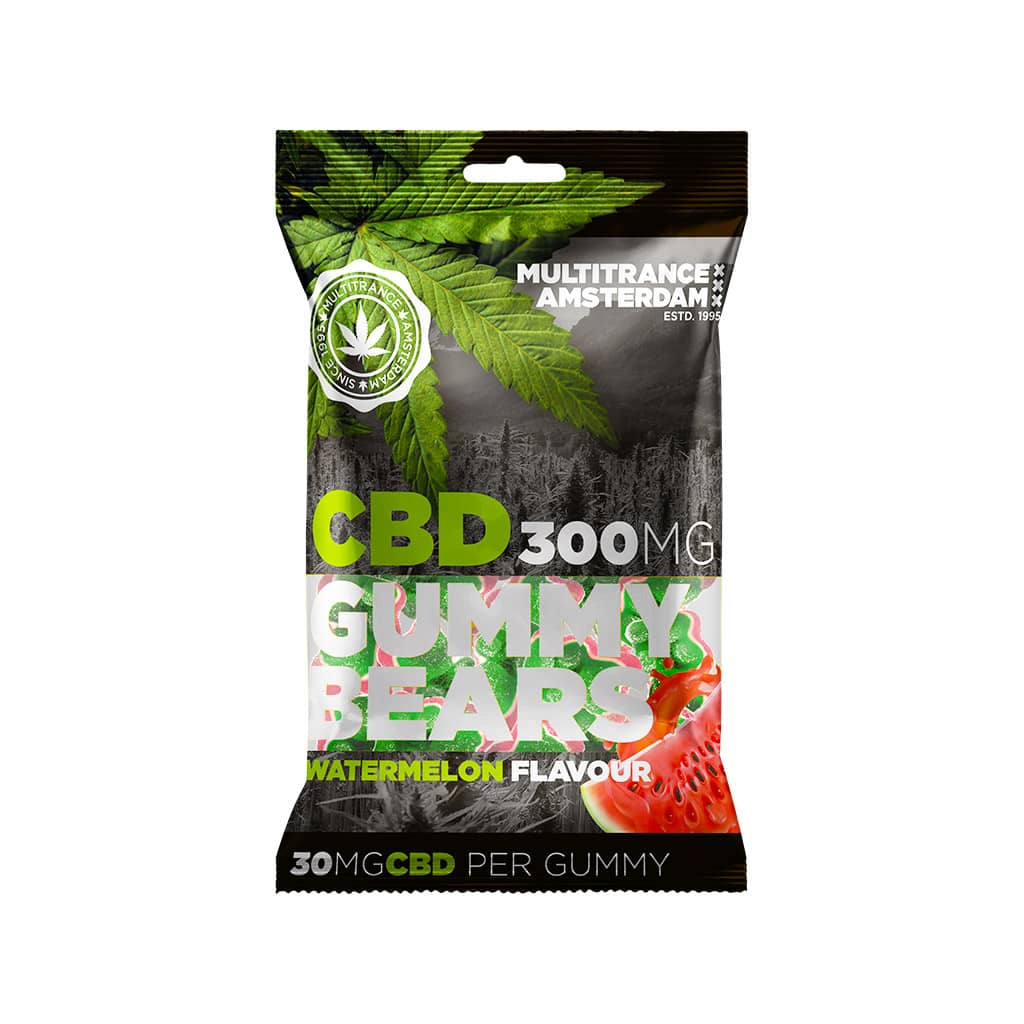 Multitrance CBD Gummy Bears: Watermelon - 300mg – Blazed Wholesale