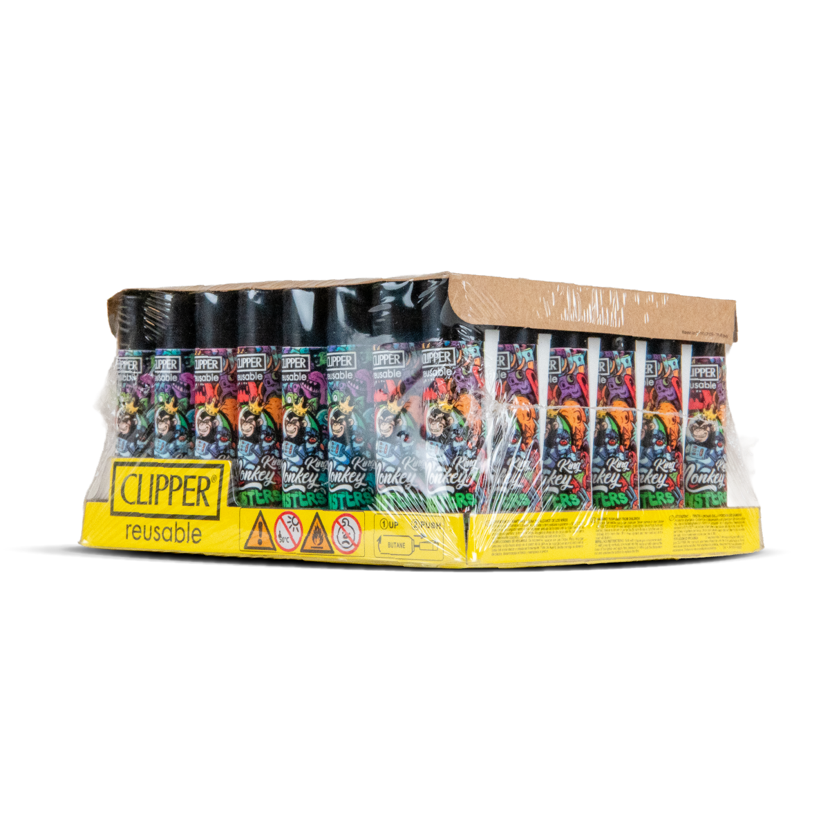 Monkey King Clipper Lighters: Monster Edition (48 Pack) – Blazed Wholesale