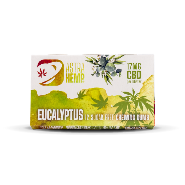 Astra Hemp Eucalyptus Chewing Gum 17mg Blister Packs (24 Pcs) – Blazed ...