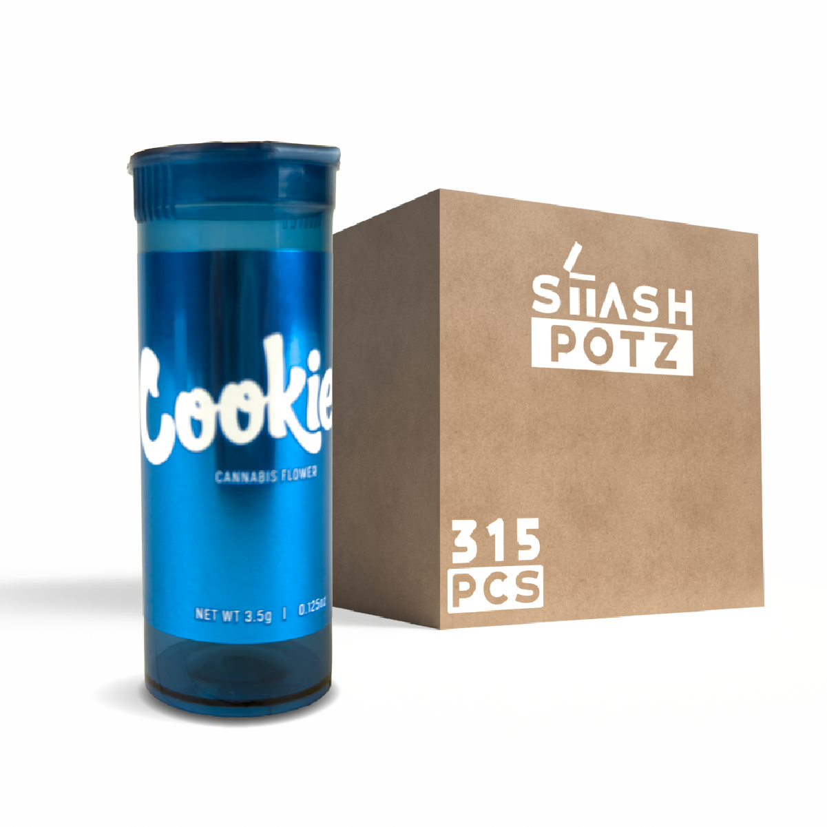 Stash Potz + Label Roll: Blue Pot - Cookies (315pcs Carton) – Blazed ...