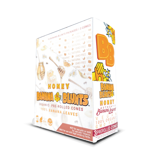 Banana Blunts: Honey - 3x Organic Pre-Rolled Cones (10 Pack) – Blazed ...