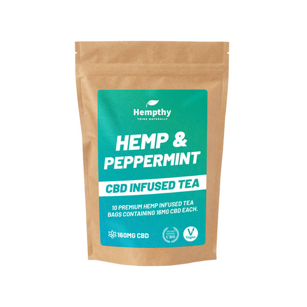 Buy Hempthy CBD Infused Tea Bags 160mg - Hemp & Peppermint | CBD ...